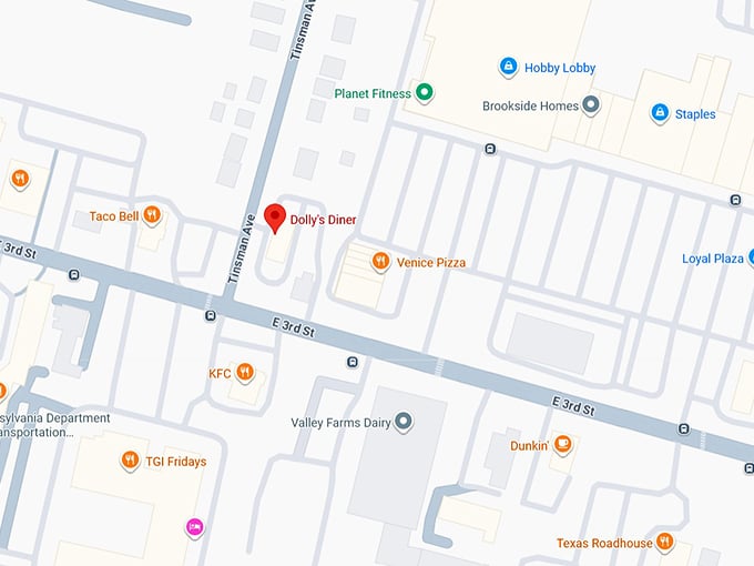 16. dolly's diner 1849 e 3rd st map