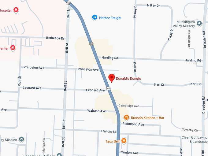 16. donald's donuts map
