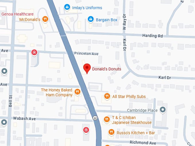 16. donald’s donuts map