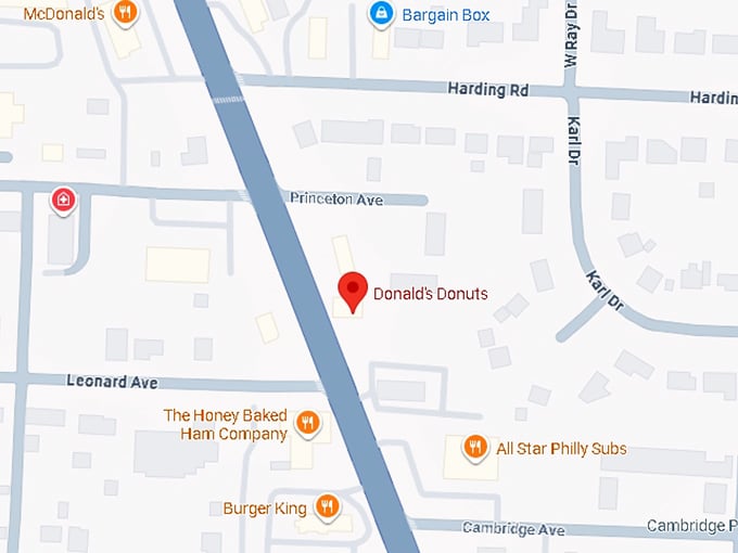 16. donald’s donuts map