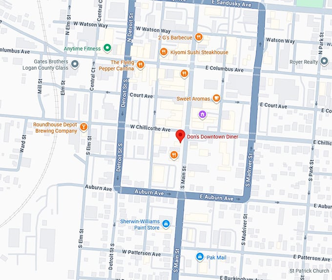 16. don's downtown diner map