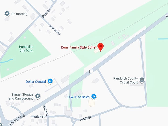 16. don’s family style buffet map