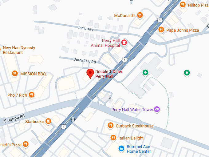 16. double t diner perry hall map