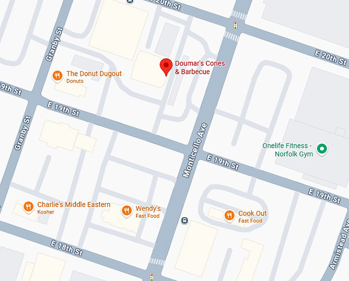 16. doumar’s cones & barbecue map