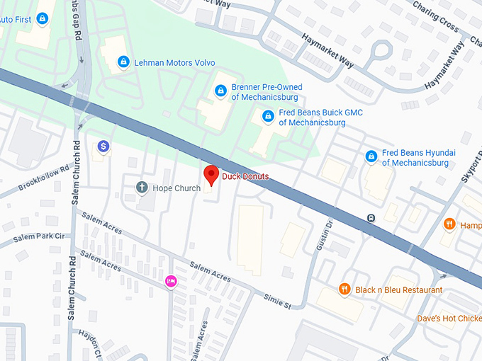 16. duck donuts map