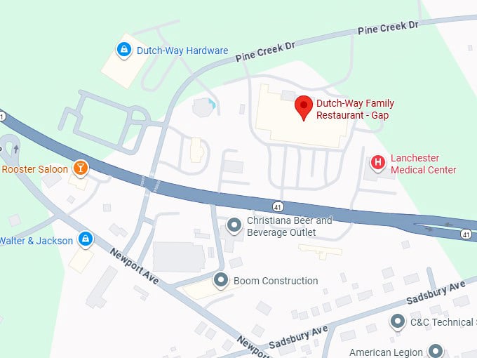 16. dutch way family restaurant gap map