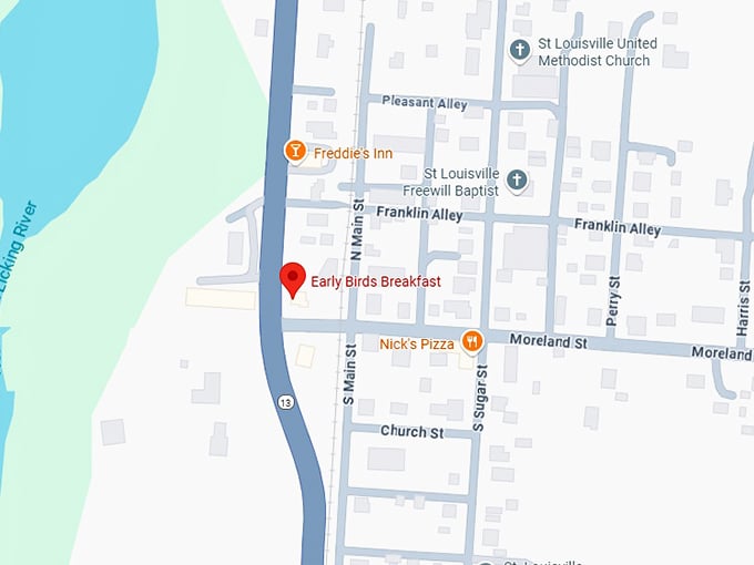 16. early birds breakfast map