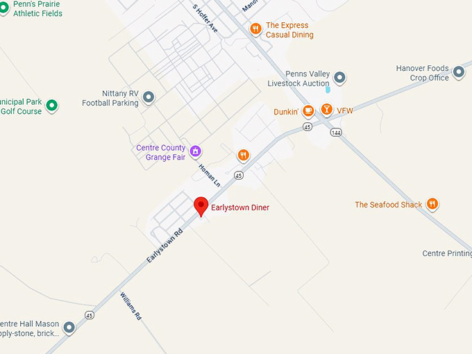 16. earlystown diner map