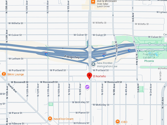 16. el norteño map