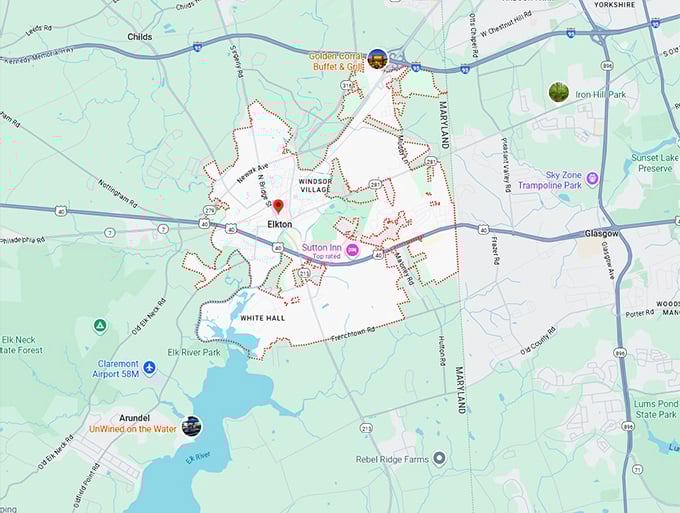 16. elkton map