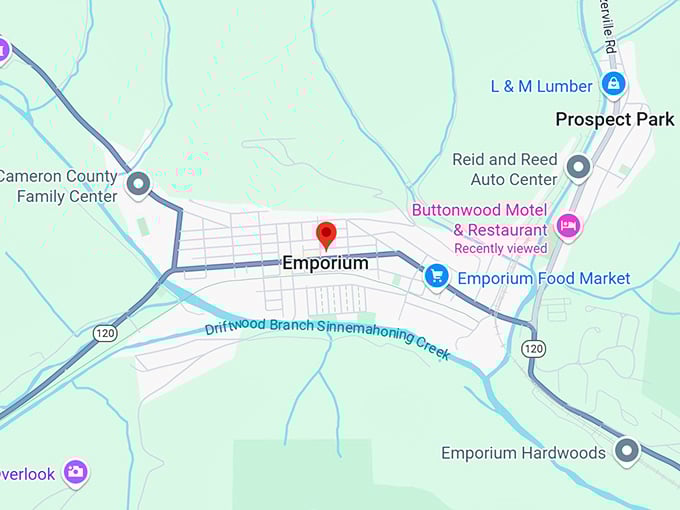 16. emporium pa map