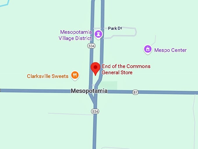 16. end of the commons general store map