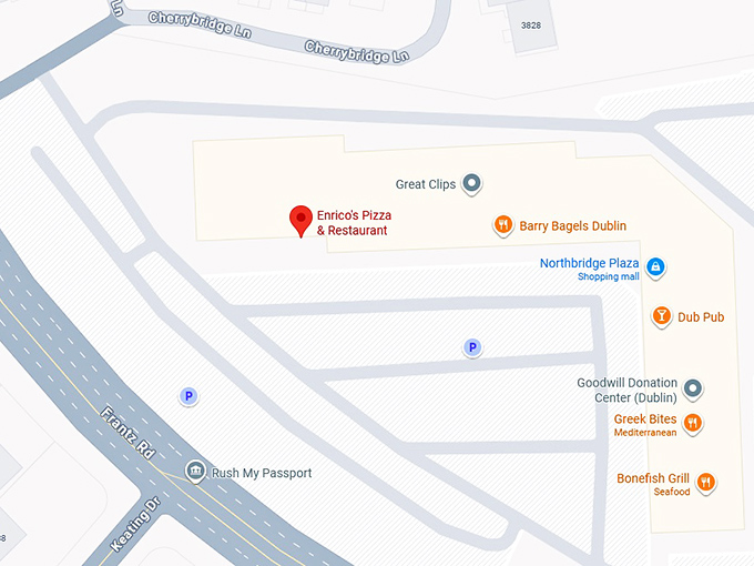 16. enrico's pizza & restaurant map