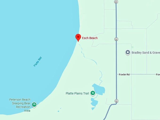 16. esch road beach map