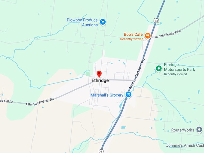 16. ethridge tn map