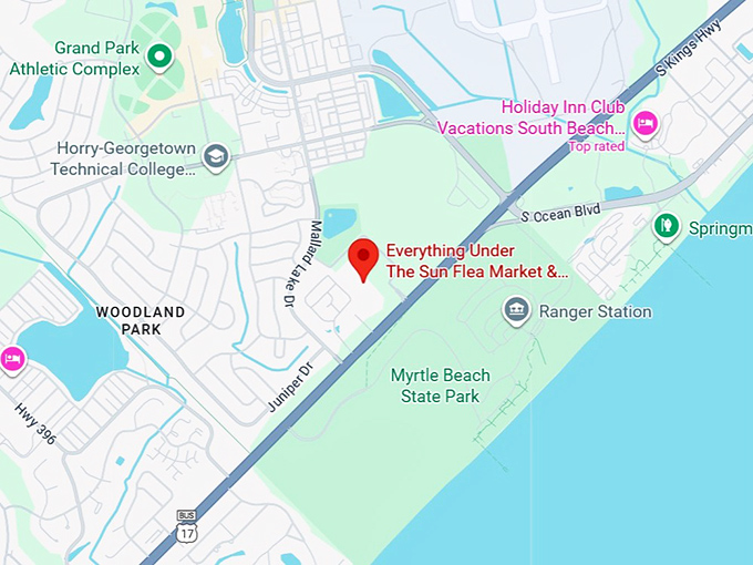 16. everything under the sun flea market & consignment (3826 s kings hwy) map