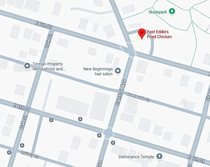 16. fast eddie's fried chicken map