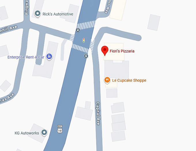 16. fiori’s pizzaria map