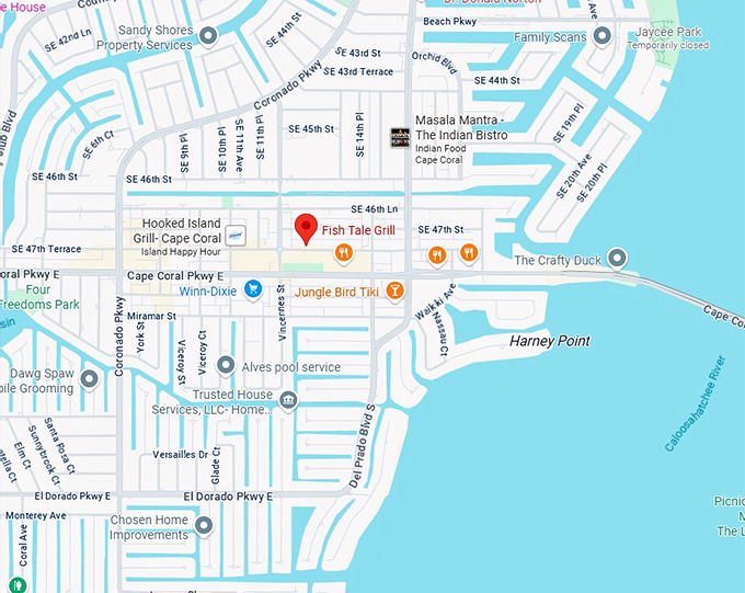 16. fish tale grill map