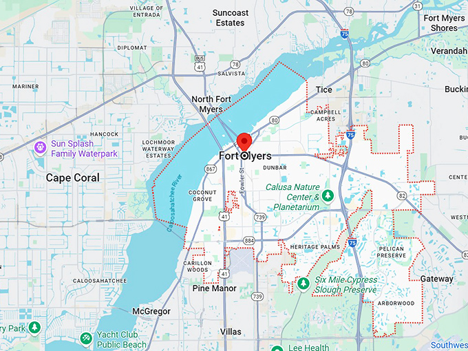 16. fort myers, fl map