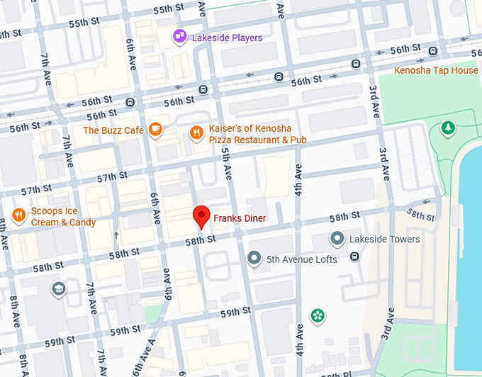 franks diner map
