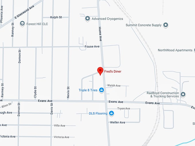 16. fred's diner map