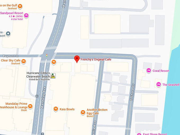 16. frenchy's original cafe map