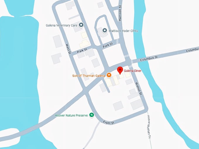 16. galena diner map