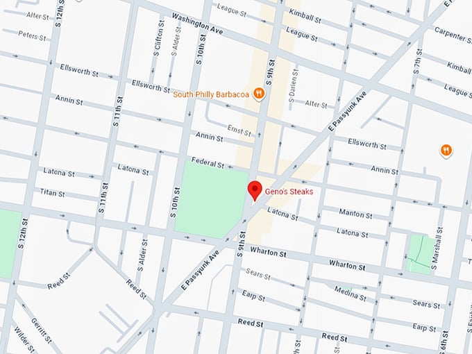 16. geno's steaks map