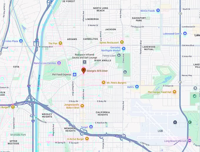 16. george’s 50s diner map