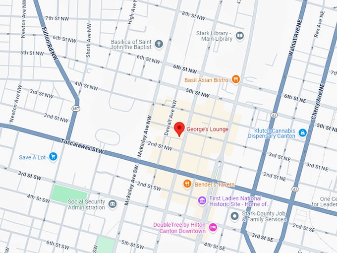 16. george's lounge map