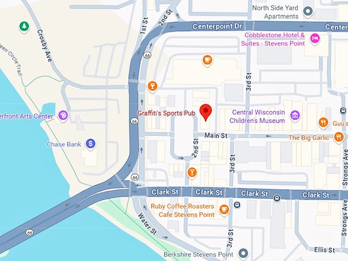 16. graffiti's sports pub map