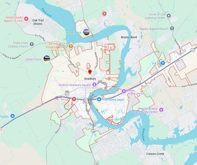 granbury map
