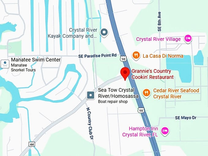 16. grannie's country cookin’ restaurant map