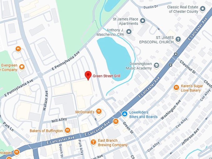 16. green street grill map