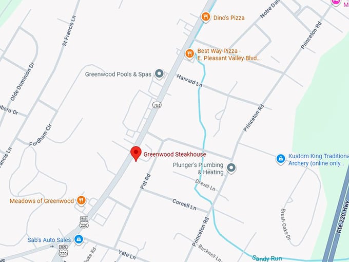 16. greenwood steak house map