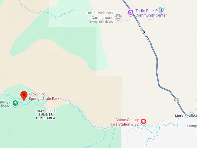 16. grover hot springs state park map