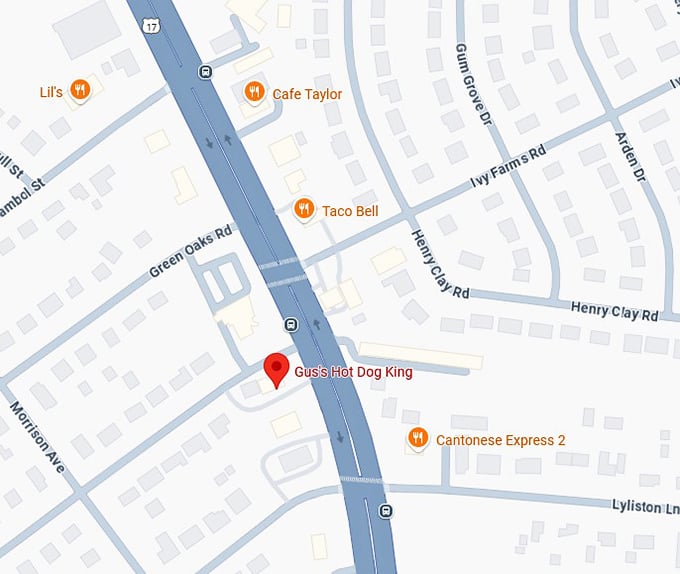 16. gus's hot dog king map