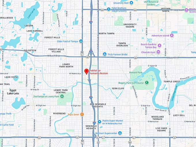 habitat for humanity restore map