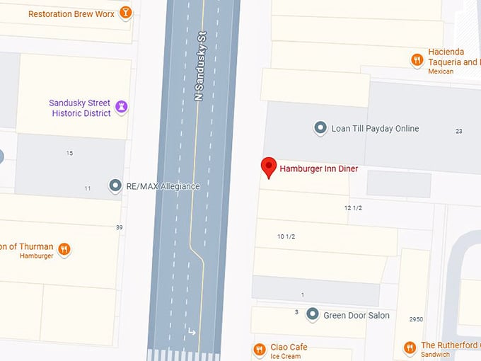 16. hamburger inn diner map