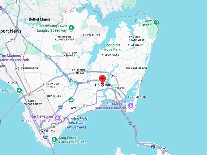 16. hampton map