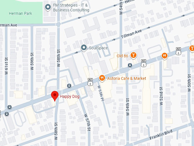 16. happy dog map