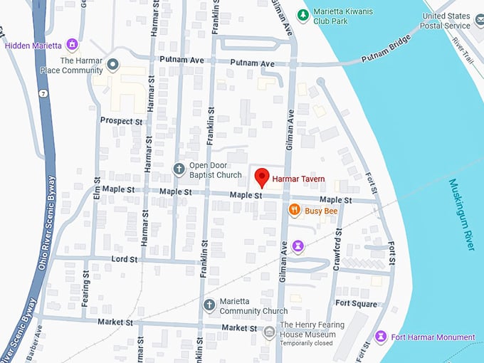 16. harmar tavern map