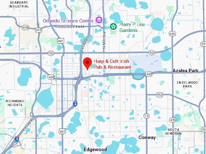 16. harp & celt irish pub & restaurant map
