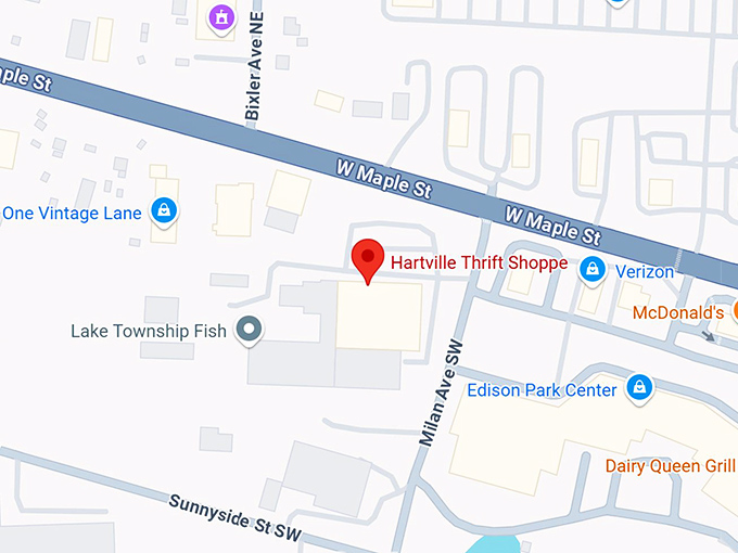16. hartville thrift shoppe map