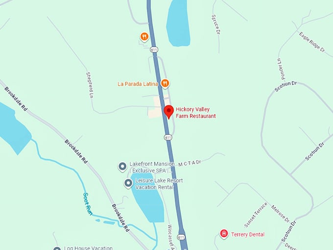 16. hickory valley farm restaurant map