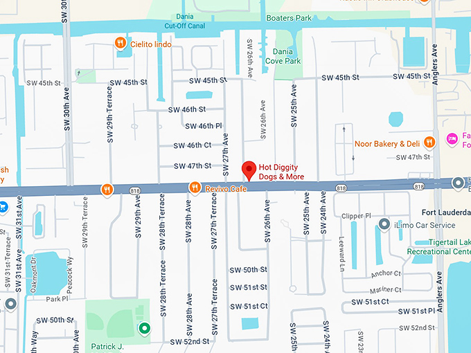 16. hot diggity dogs & more map