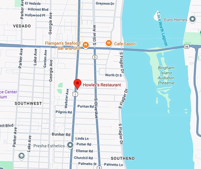 16. howley's restaurant map