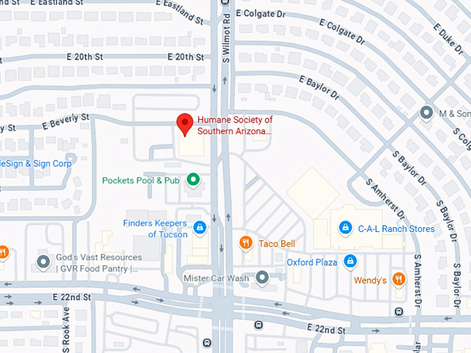 16. humane society of southern arizona thrift store map