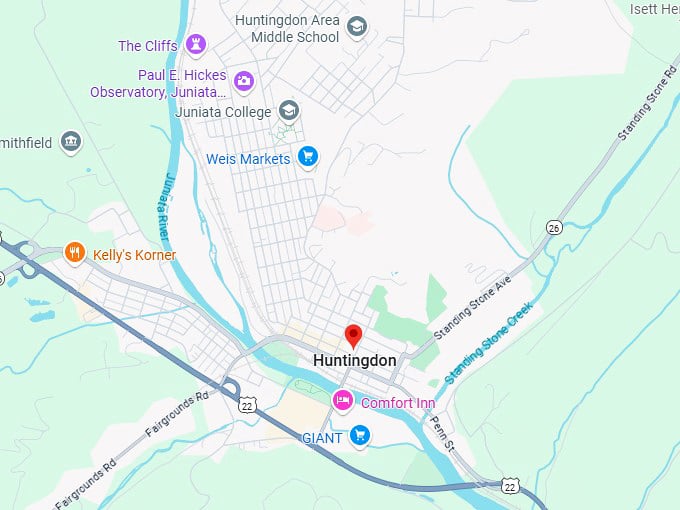16. huntingdon map
